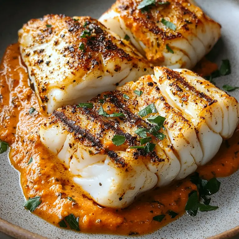 Grilled Cod with Romesco Sauce – Light & Delicious - EasyYums