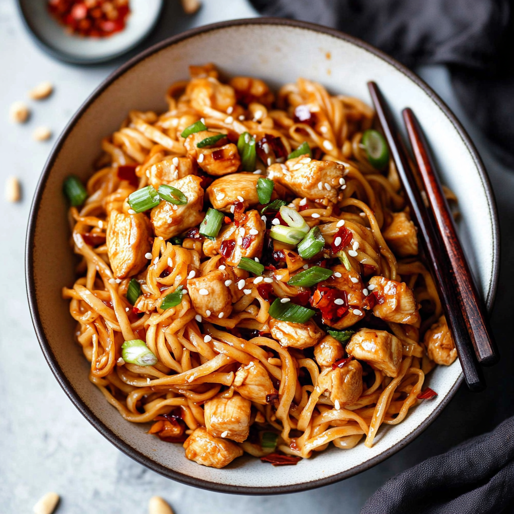 Kung Pao Noodles with Chicken – Easy Stir-Fry Recipe - EasyYums