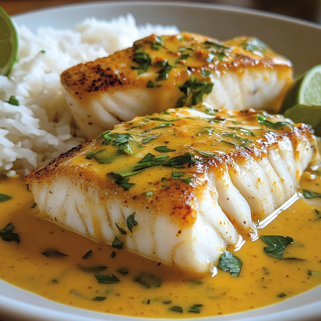 Grouper with Coconut-Ginger Sauce – Tropical Delight - EasyYums