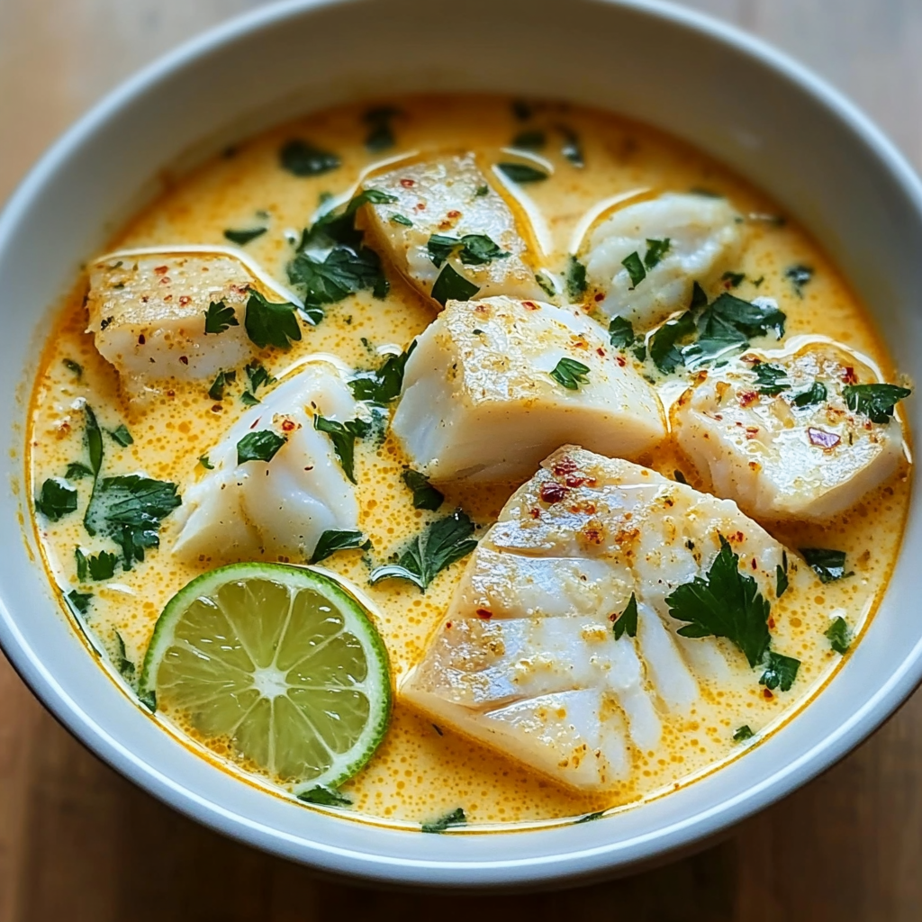 Tropical Coconut Lime Fish Soup - EasyYums