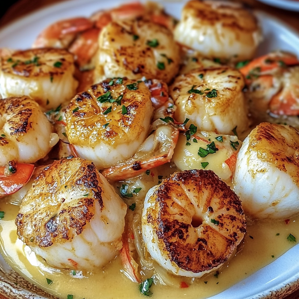 Garlic Butter Lobster and Scallops – Rich, Buttery & Irresistible ...
