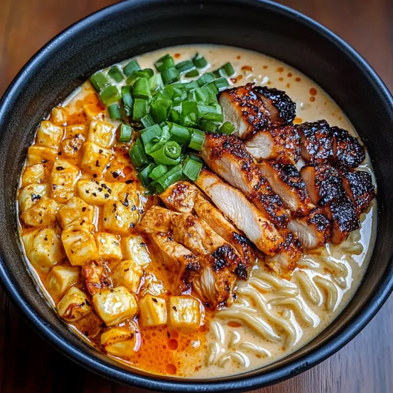 Spicy Chicken Ramen with Creamy Garlic Broth – Easy & Flavorful - EasyYums